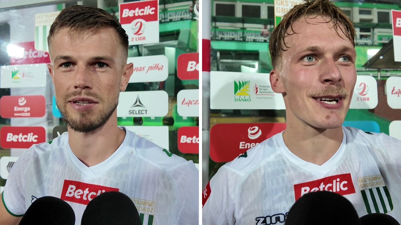 Tomasz Kaczmarek i Dominik Frelek po meczu (VIDEO) - Olimpia Grudziądz S.A.